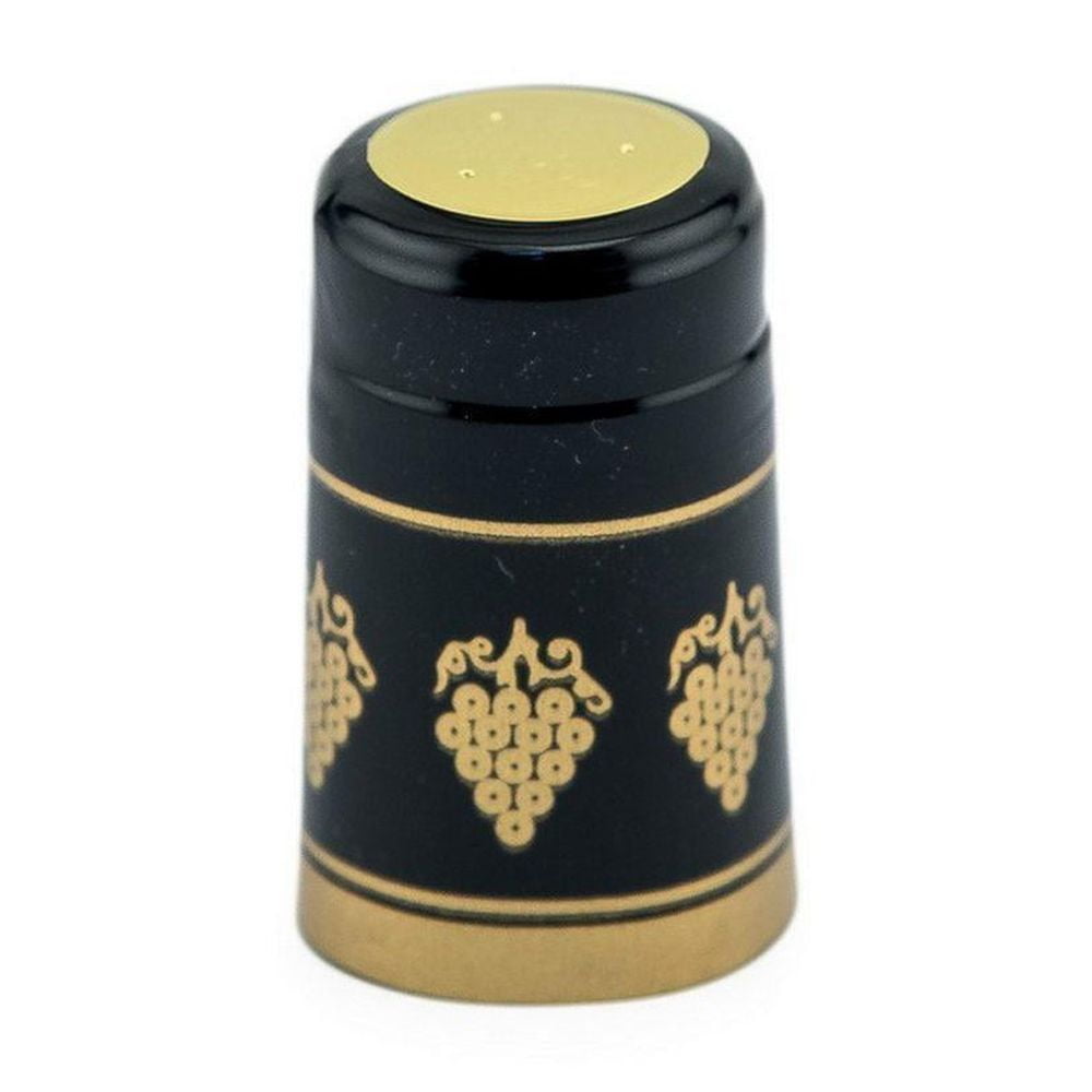 Shrink Cap | Black/Gold Grapes (100/Pack) - Walmart.com