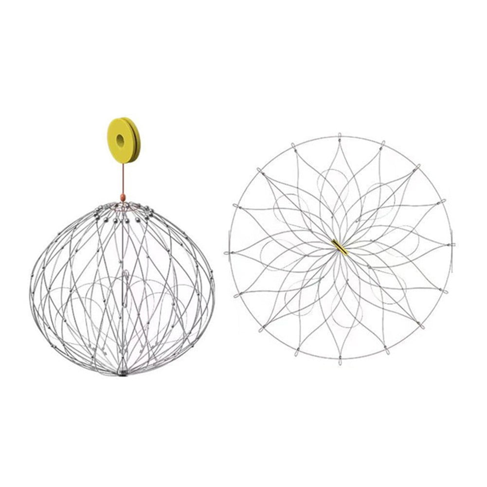 Shrink Crab Cage Fishing Cage Crab Catcher Automatic Open Closing Fish ...