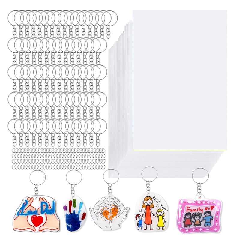 Shrink Plastic Sheets Kit - DIY Shrinky Paper Art Supplies for Jewelry ...