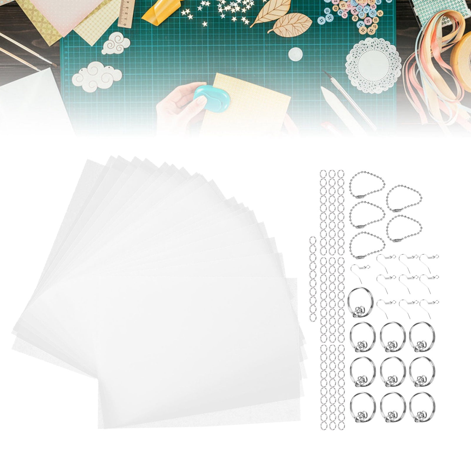 Shrink Sheet Kit Includes Shrinky Film Sheets and Metal Accessories ...