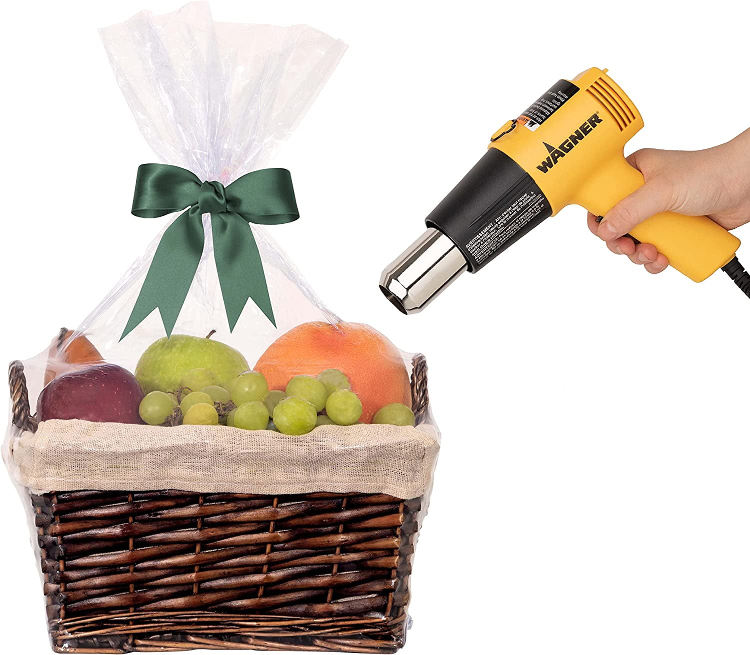 Shrink Wrap Basket Bags For Gift Baskets Clear Cellophane PVC Shrink ...