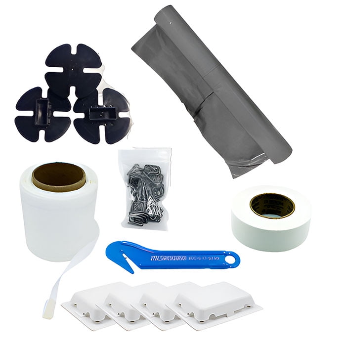 Shrink Wrap Kit for Boat and Furniture with 12' X 33' 7 Mil REACT ...