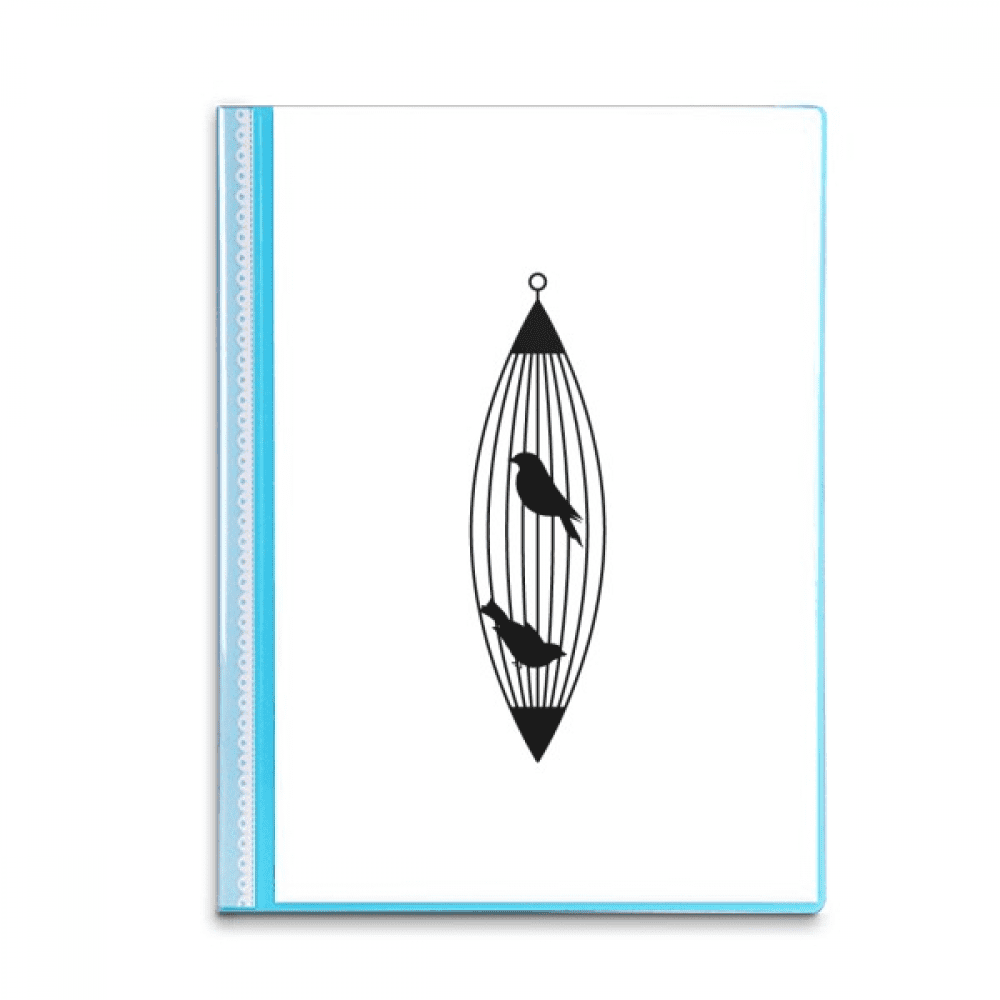 Shrinking Cage Outline Flying Book Sheet Protectors Portfolio Binder ...