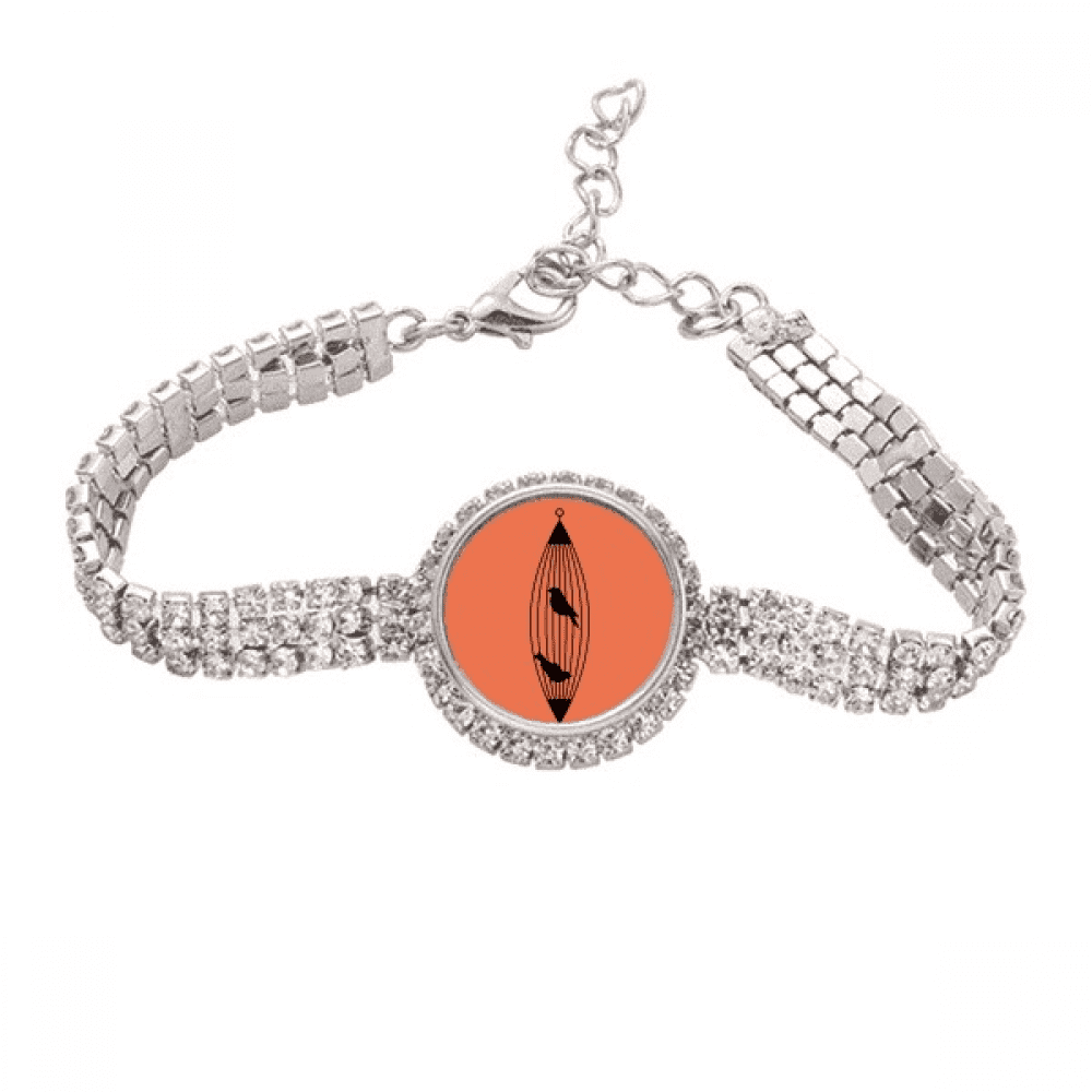 Shrinking Cage Outline Flying Tennis Chain Anklet Bracelet Diamond ...