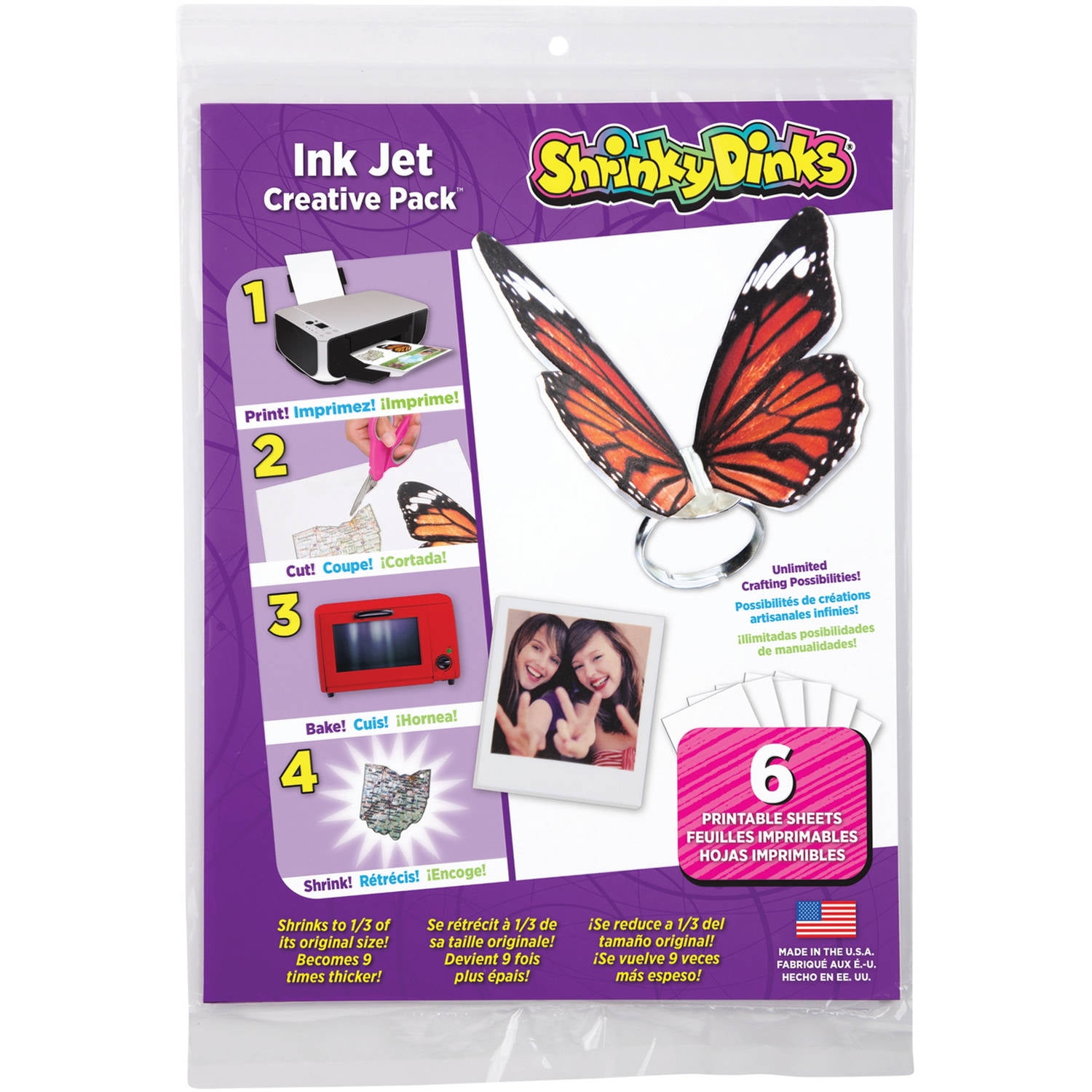 Shrinky Dinks Creative Pack 6 Sheets for Ink Jet Printers - Walmart.com
