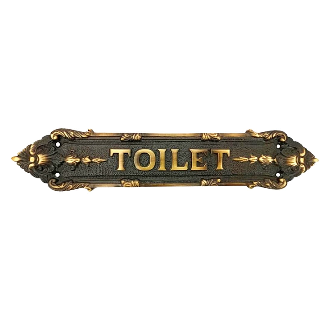 Shristy Hardware "Large Toilet" Decorative Brass Sign Plate - Walmart.com