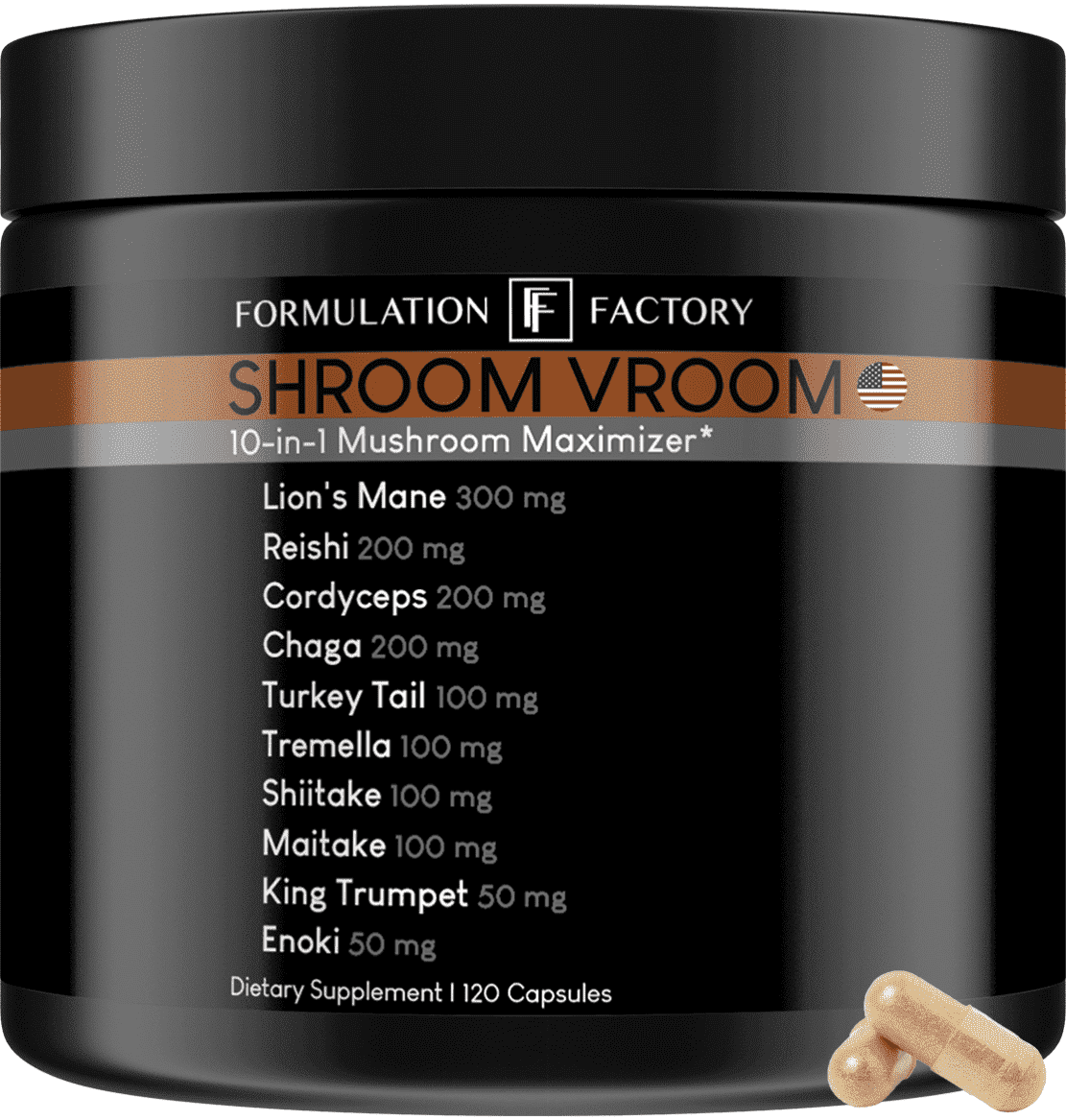 Shroom Vroom: 10-in-1 Mushroom Supplement, Lion’s Mane, Reishi ...