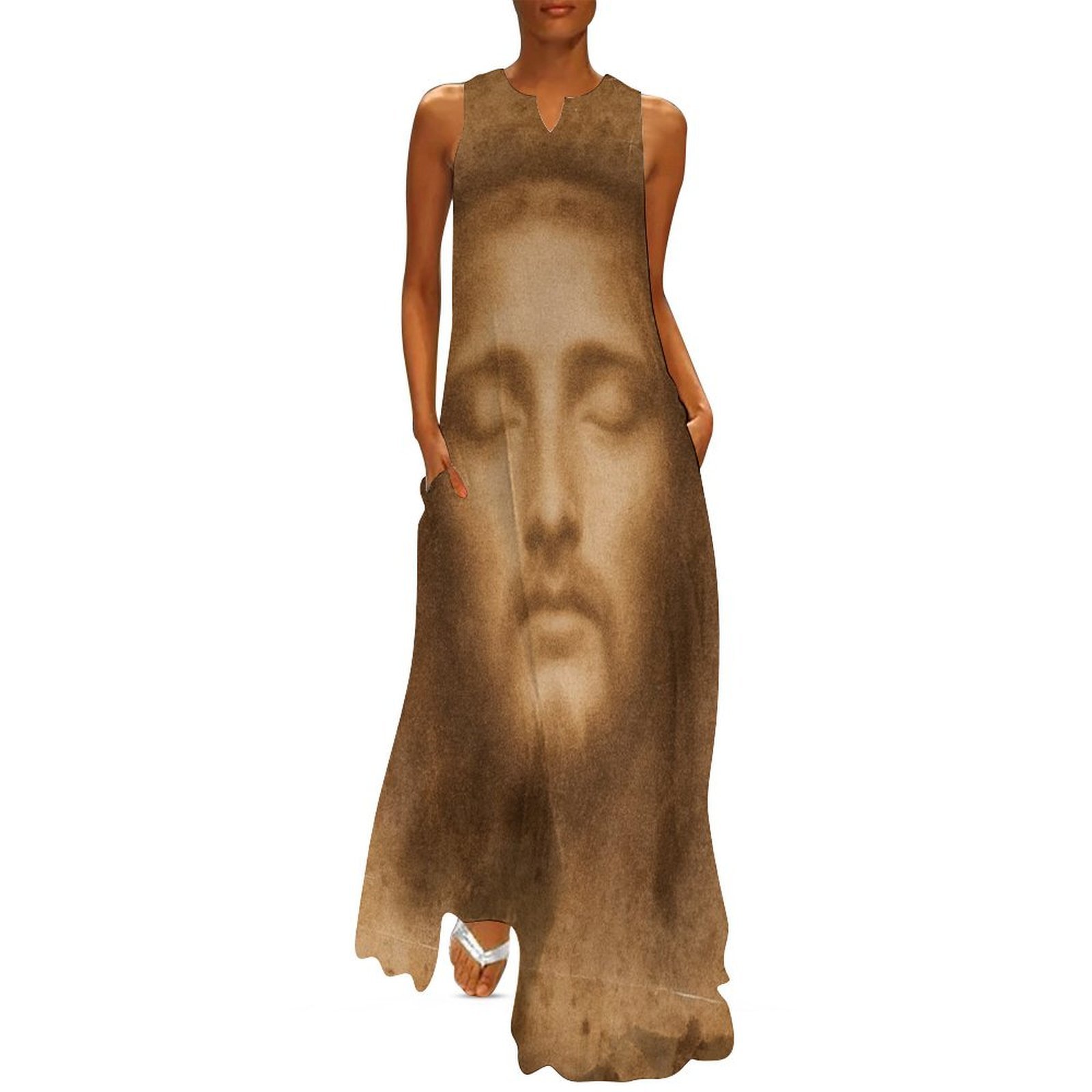 Shroud of Turin Holy Face Jesus Long Dress Women's summer dress women's ...