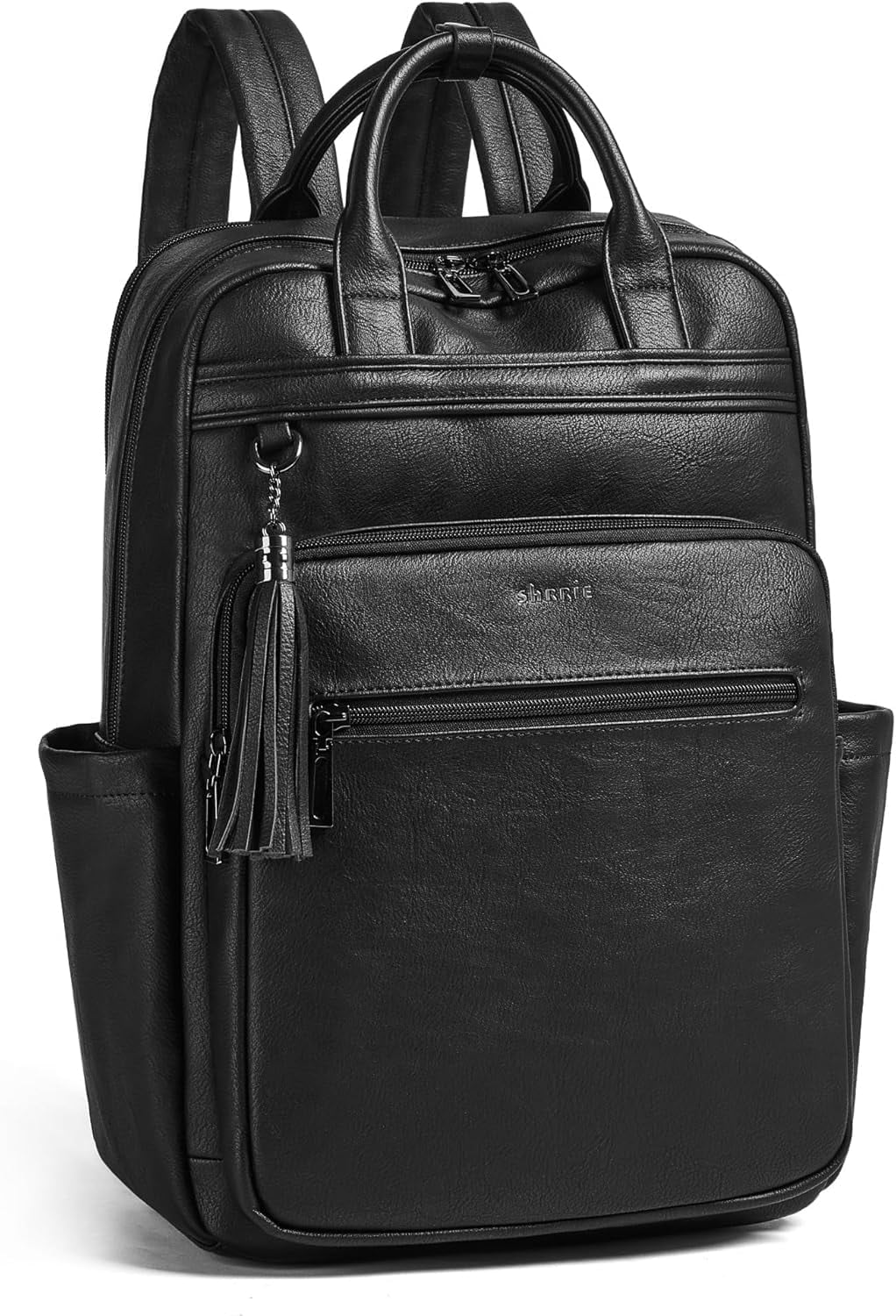 Shrrie Laptop Backpack for Women 15.6 inch Travel Leather Backpack ...