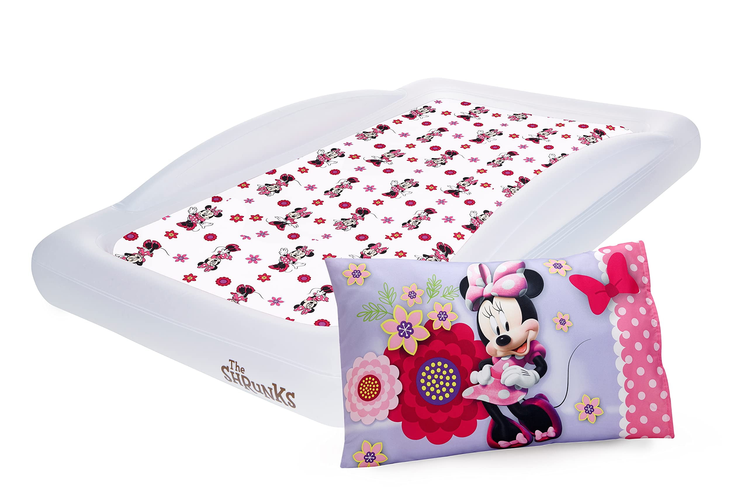 The Shrunks Portable Toddler Travel Bed Set | Minnie Mouse Air Mattress ...