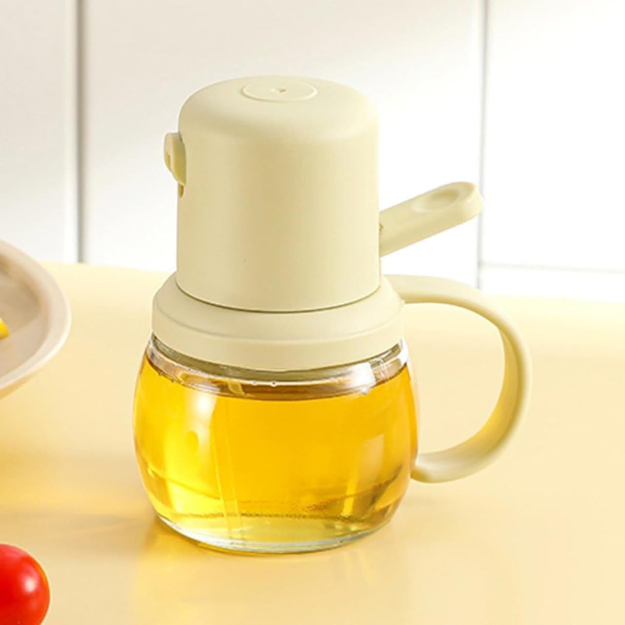 Shrux Glass Olive oil Spray Bottle With LeakProof Lid Kitchen Cooking ...