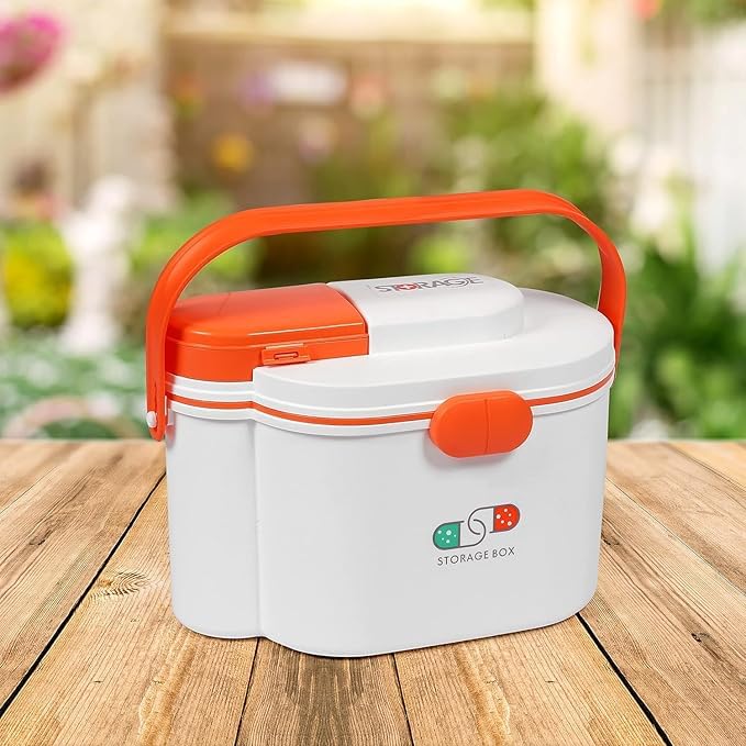Shrux Medical Box Emergency Supplies Organizer with Handle Detachable ...