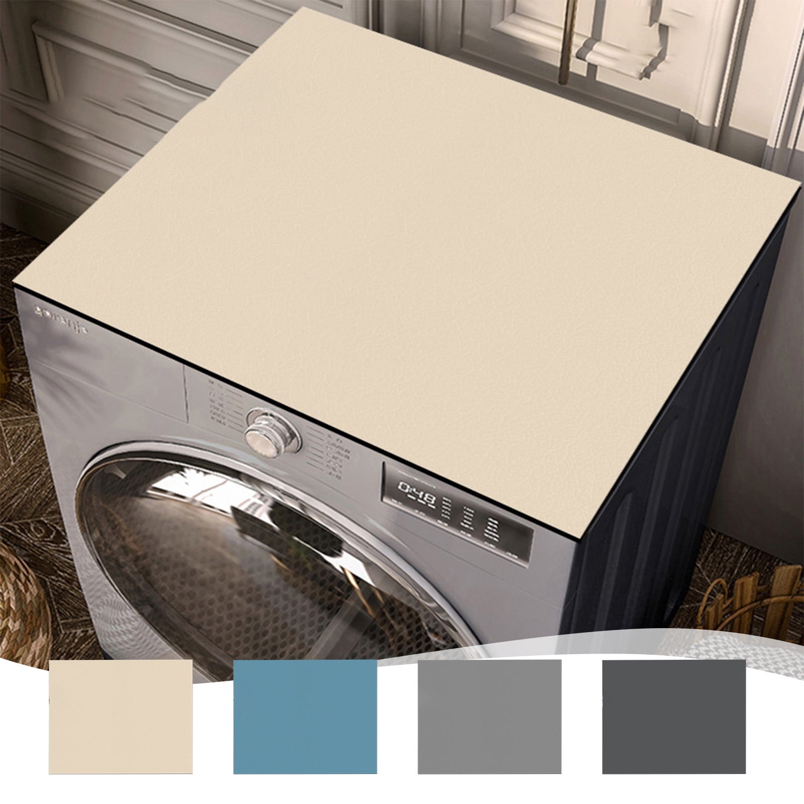 Shrysg Beige Thickened Washer Dryer Top Cover | Premium Anti-Slip ...