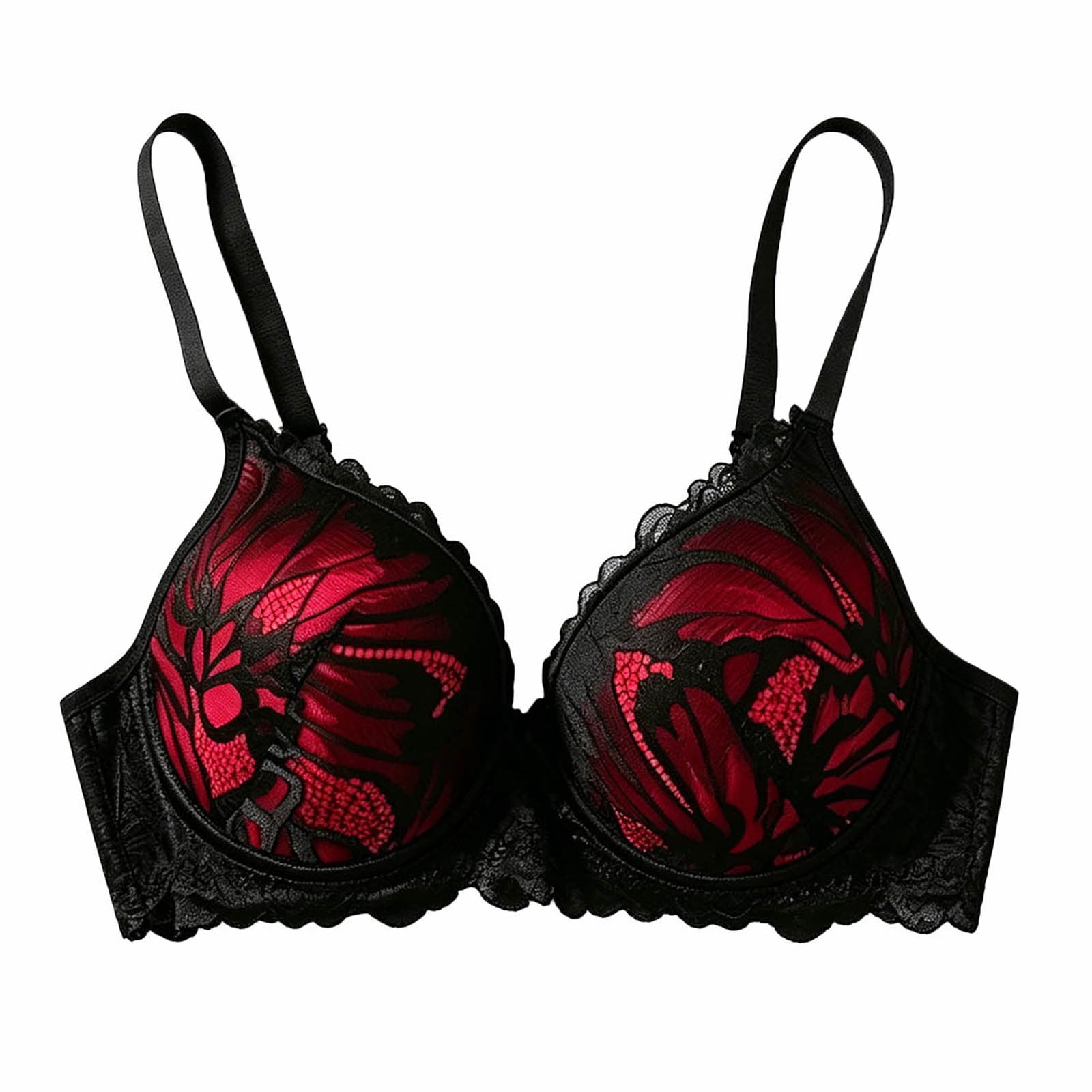 Shrysg Women's Casual Lace U-Shaped Bra with Gathered Back, Breathable ...