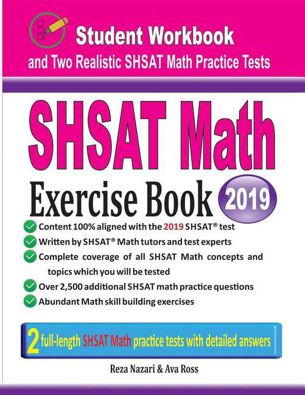 Shsat Math Exercise Book: Student Workbook and Two Realistic Shsat Math ...