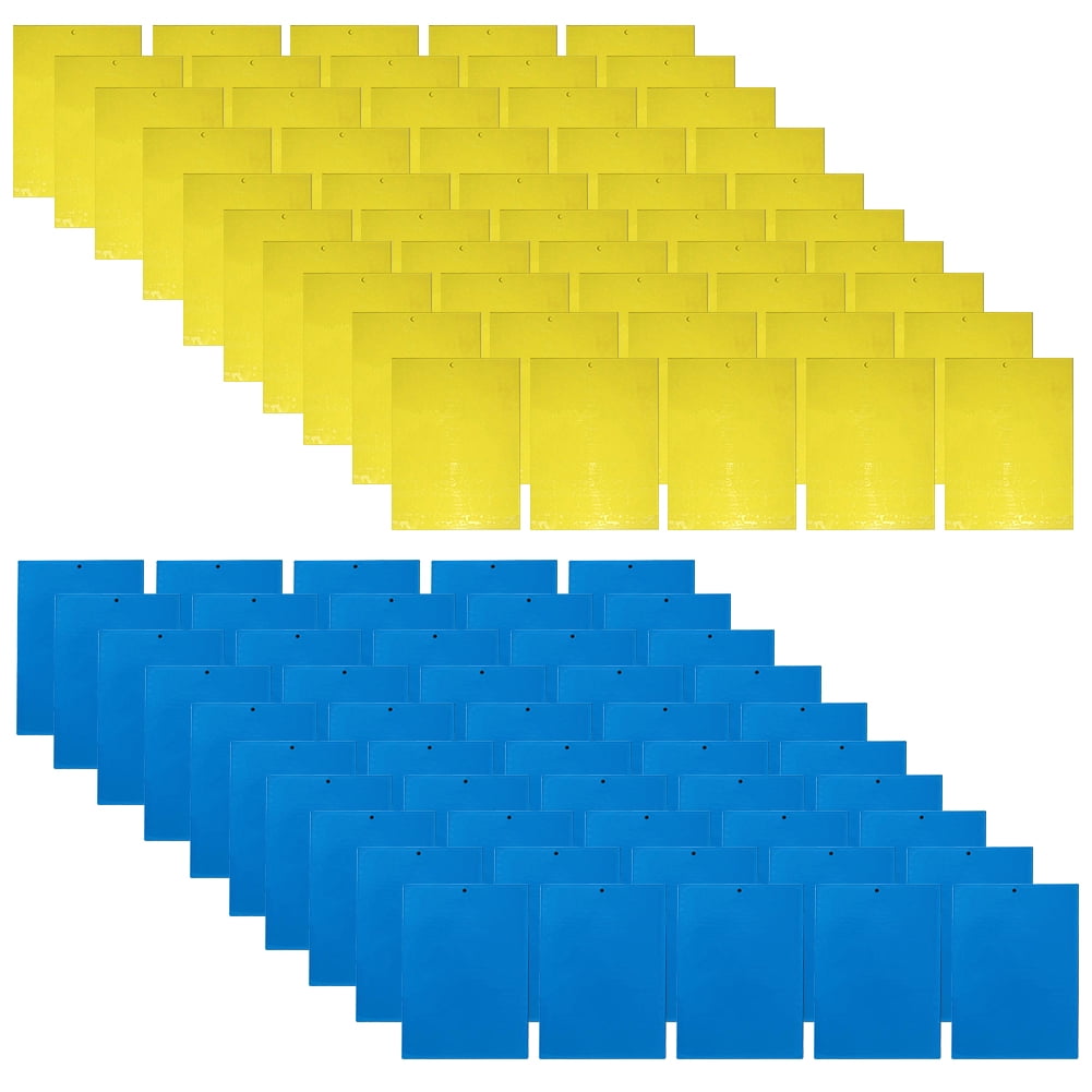 Shtyetg 100Pcs Bugs Sticky Board Waterproof Catching Aphid Insects ...