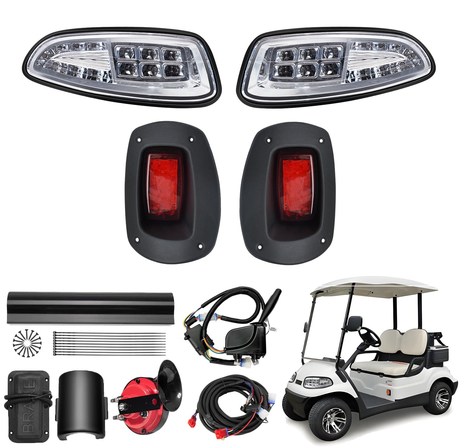 Shu-Ran Golf Cart Light Kit Fits EZGO RXV (2008-2015) 12V Street Legal ...