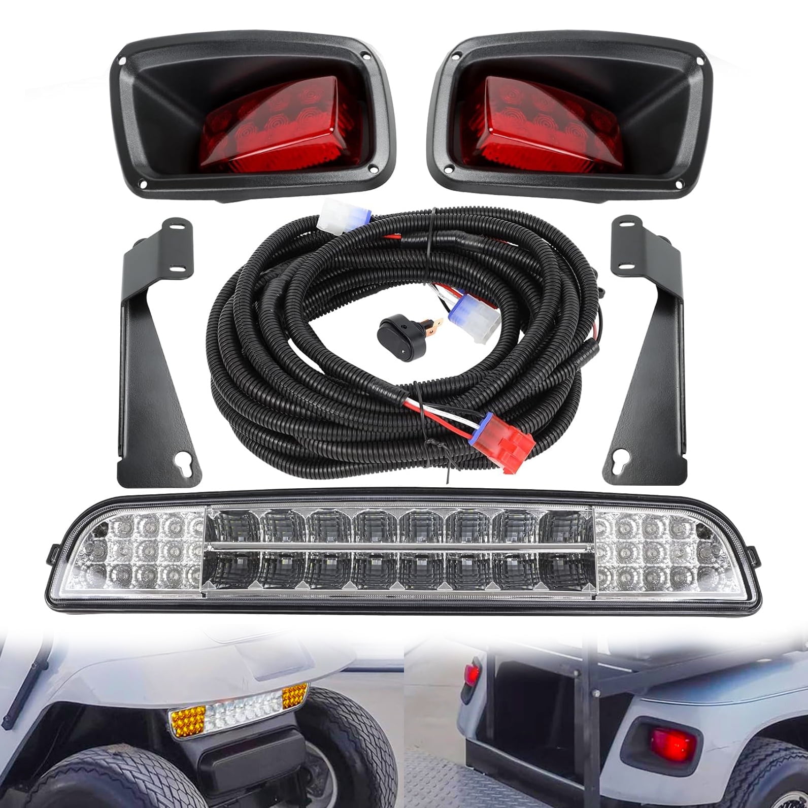 Shu-Ran LED Light Bar Kit Fits for EZGO TXT Golf Cart (1996-2013 Models ...