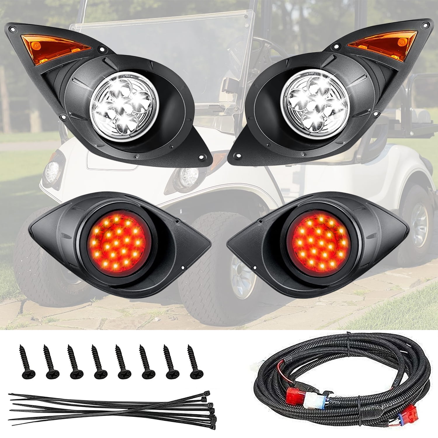 Yamaha G29 Golf Cart Lights Kit 12V Gas & Electric Street Legal ...