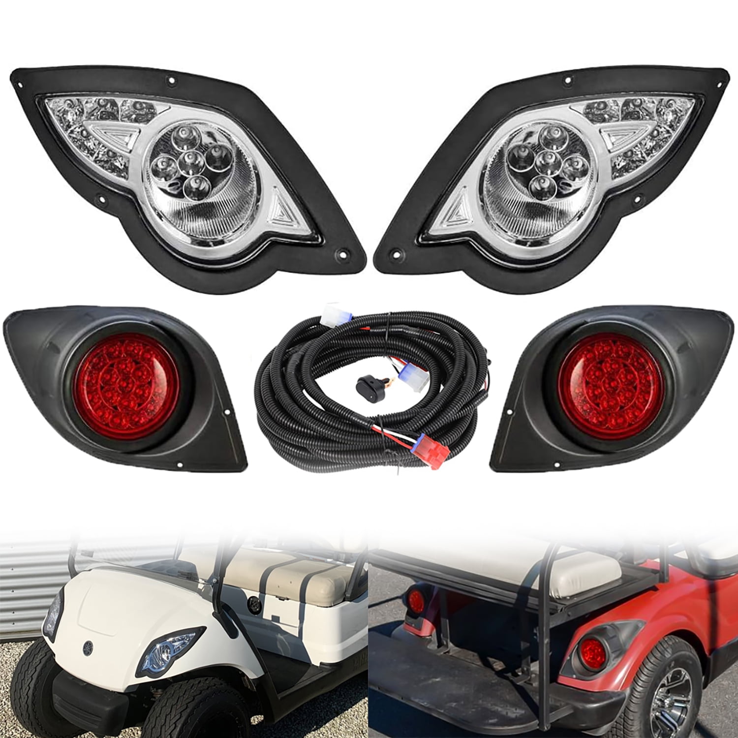 Shu-Ran Led Golf Cart Lights Kit for Yamaha G29 Drive(2007+) 12V Street ...