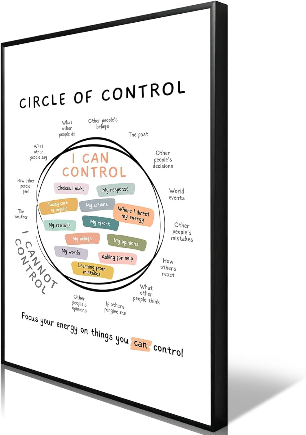 ShuYYun Circle Of Control Poster Mental Health Poster What I Can And ...