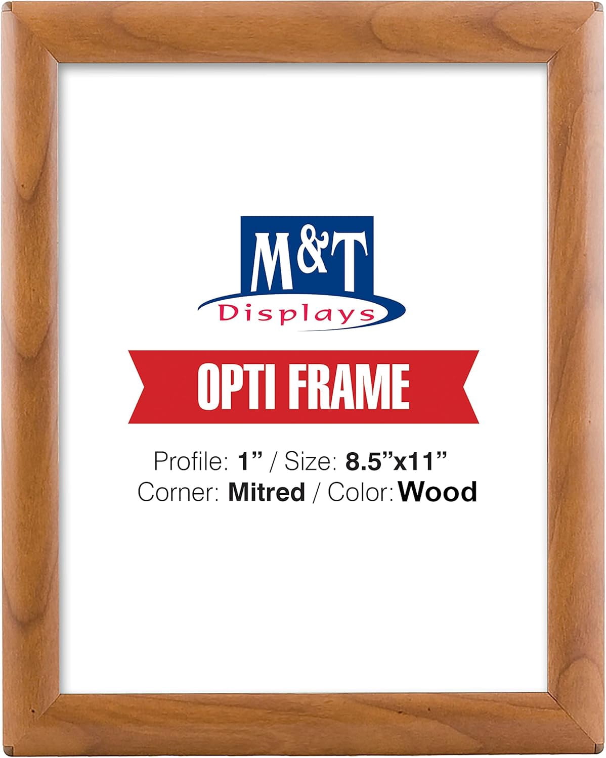 ShuYYun Opti Snap Poster Frame 8.5x11 Inch with Back Support Wood ...