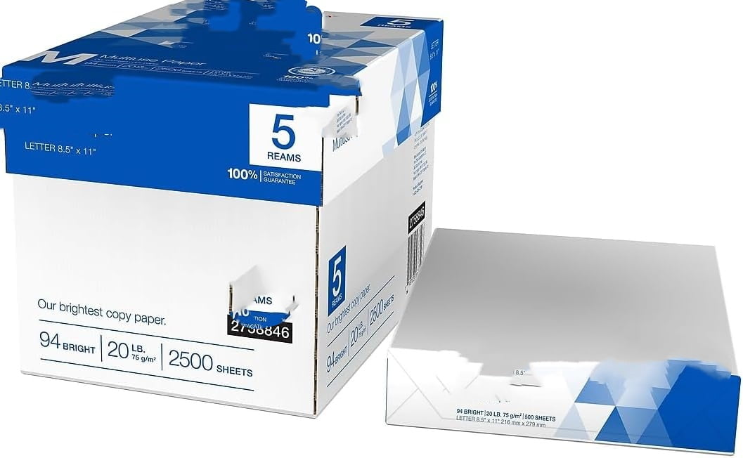 ShuYun 2758846 Multiuse 8.5-Inch X 11-Inch Copy Paper 20 Lbs 94 Brightness 500/Rm 5 Rm/Ct ...