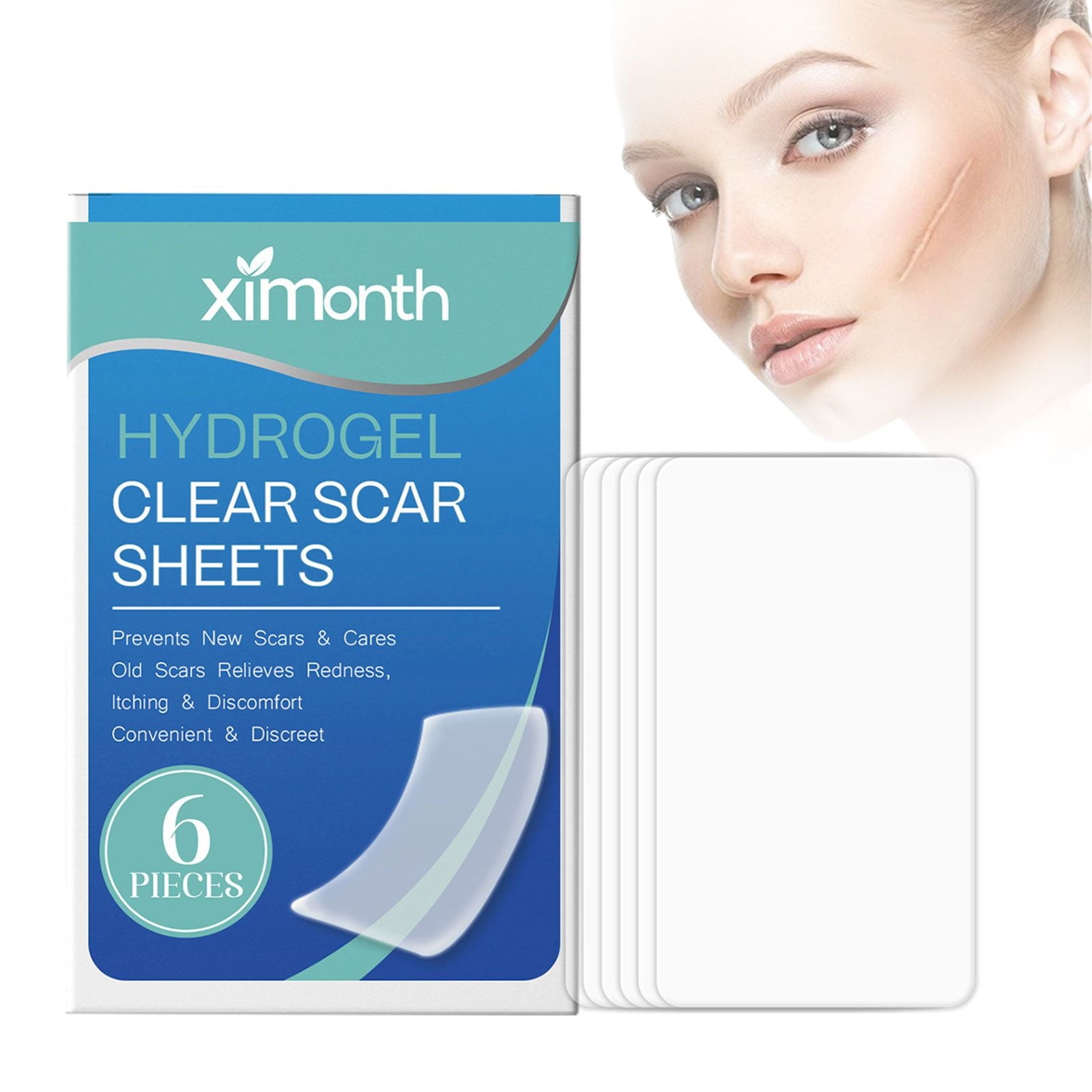 ShuZhi Clear Scar Sheets for Face and Body, 6PCS Hydrocolloid Skin ...