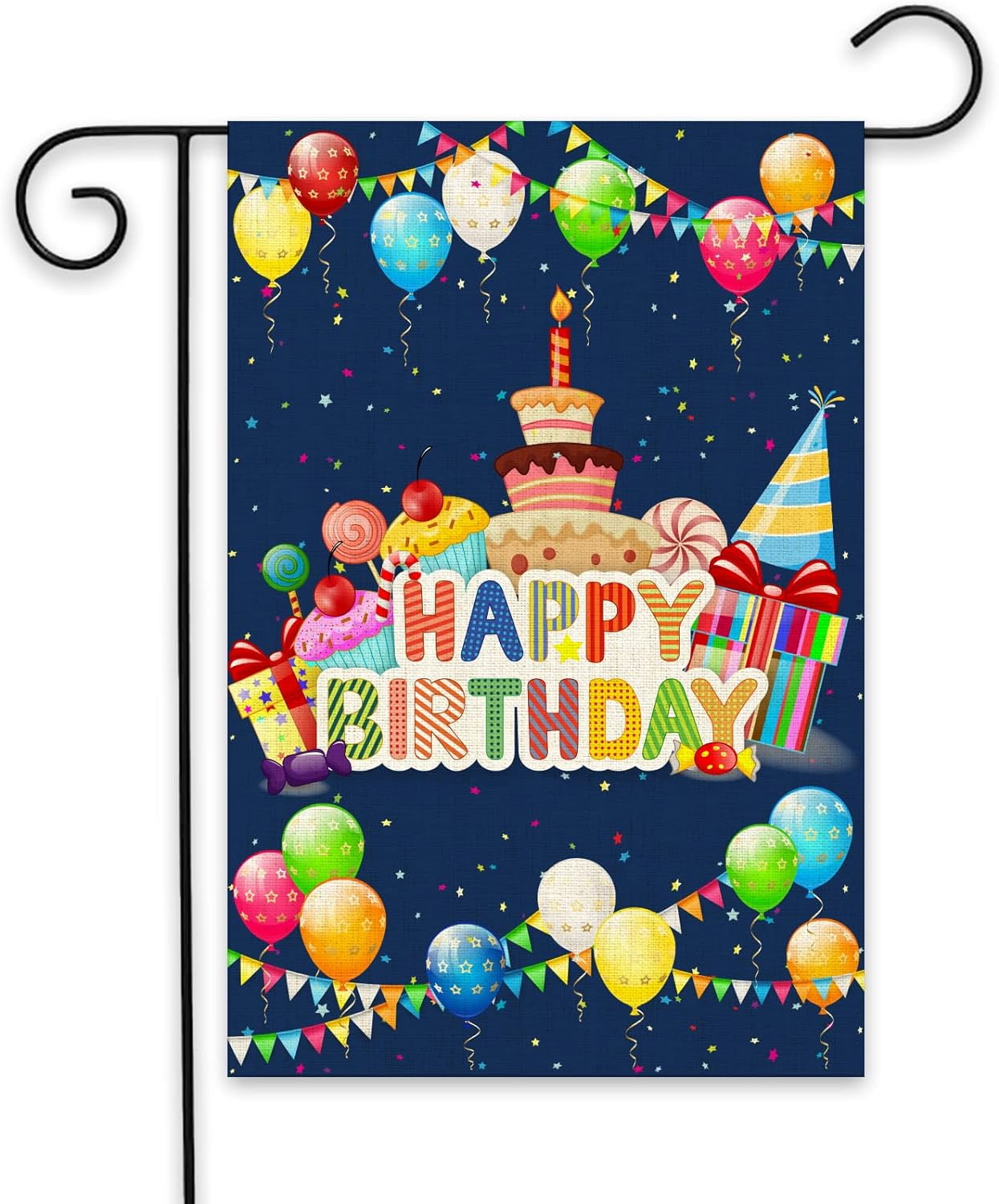 ShuanQ Happy Birthday Garden Flag Double Sided Welcome Birthday Outside ...