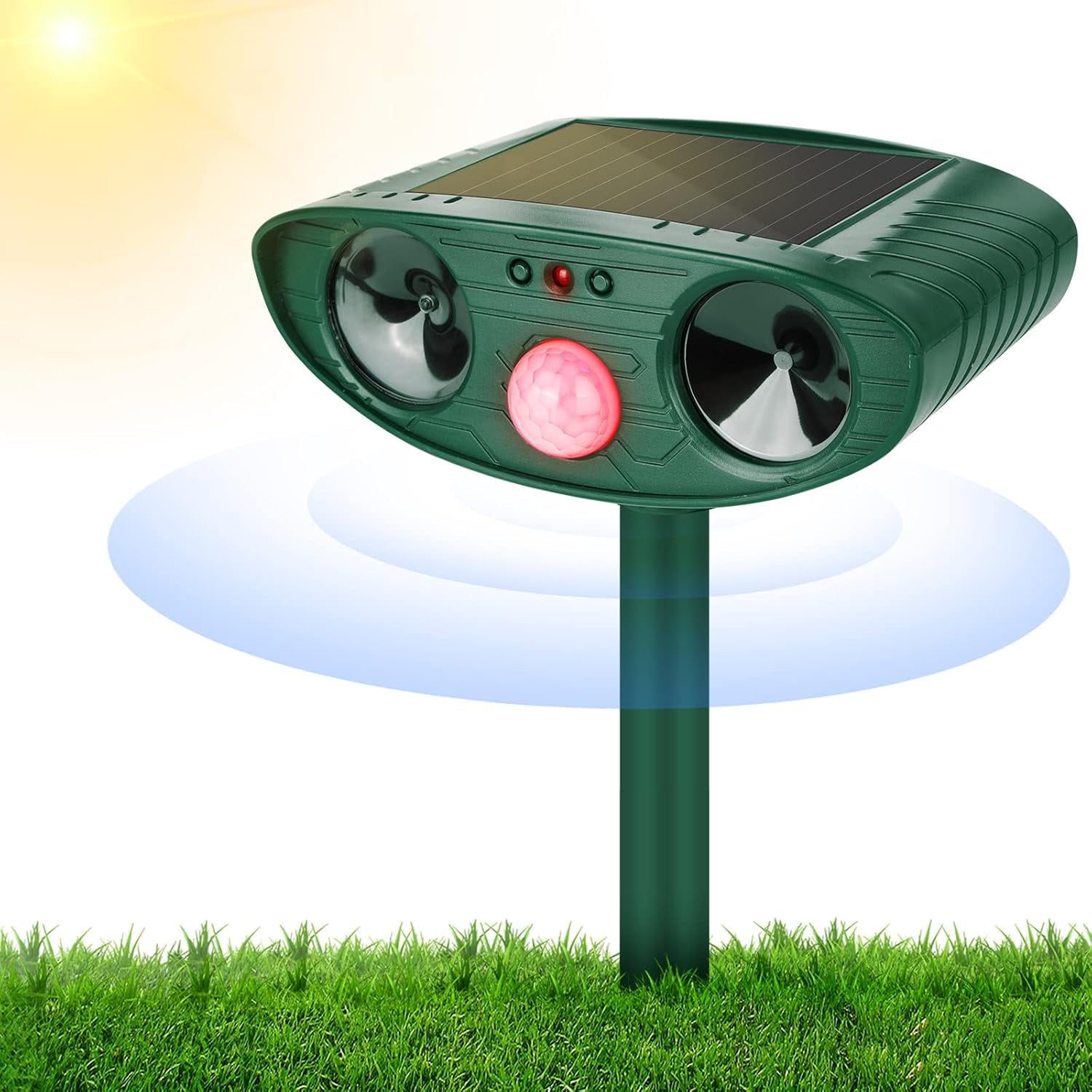 Shuang Ultrasonic Cat Deterrent,Solar Powered Deterrent with Motion ...