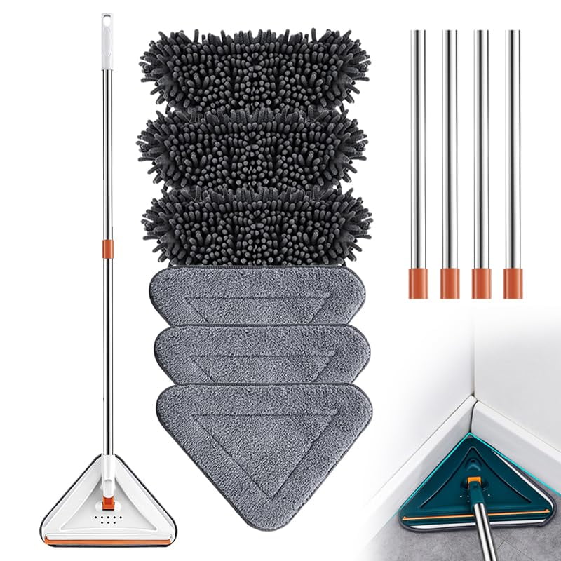 Shuang Wall Cleaner Mop with Long Handle, 2025 Upgrade 360° Rotatable ...