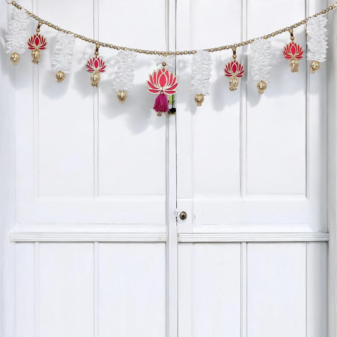 Shubhanjali Pink Lotus Hangings 37 Inch Lotus Wall Hangings for ...