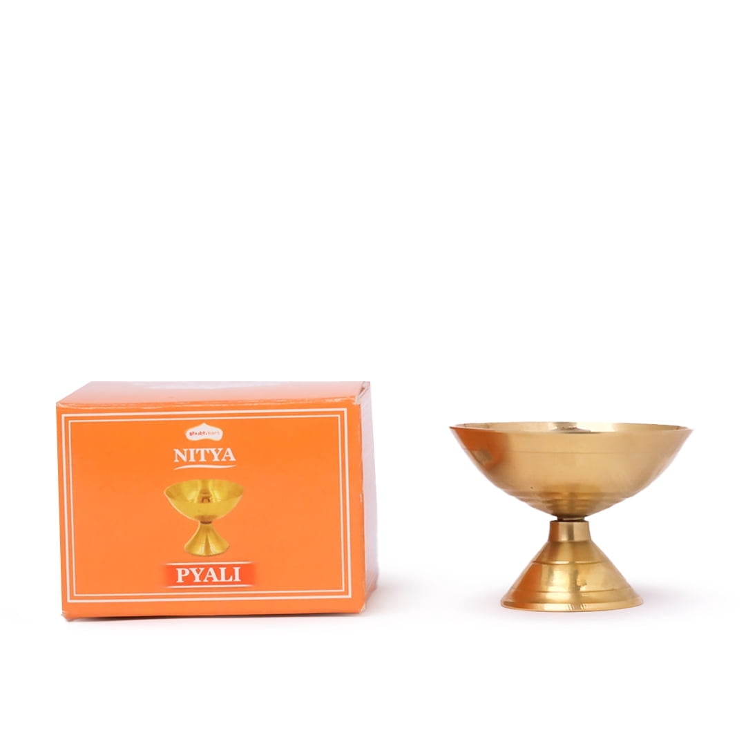 Shubhkart Handmade Solid Brass Indian Oil Lamp Pyali Diya for Puja ...