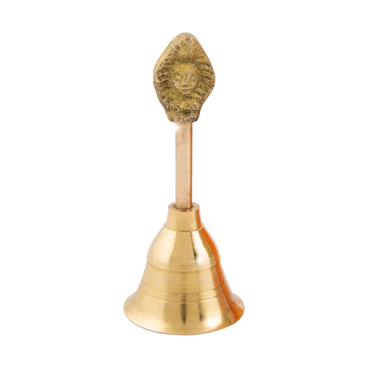 Shubhkart Nitya Polished Brass Hand Held Naag Ghanti Bell for Puja ...