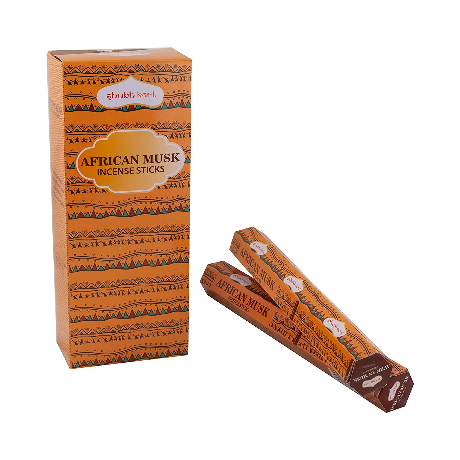 Shubhkart Pack of 6 African Musk Incense Stick Set, 120 Sticks ...