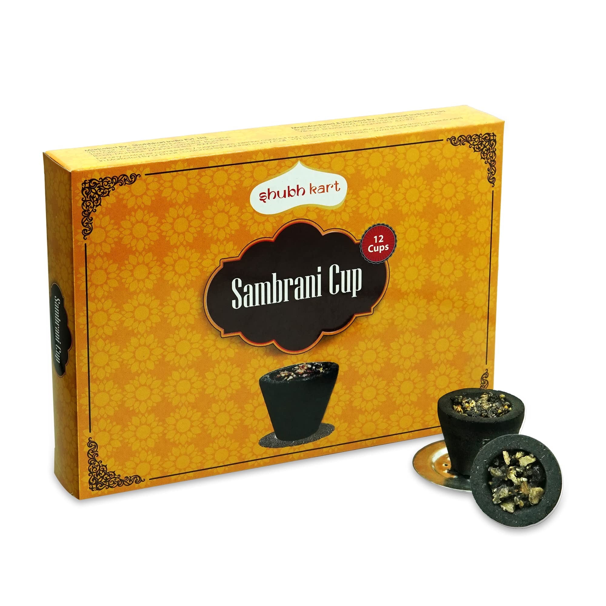 Shubhkart Sambrani Cup / Loban/ Dhoop /Guggal/ Incense Cup 12pcs - 12 ...