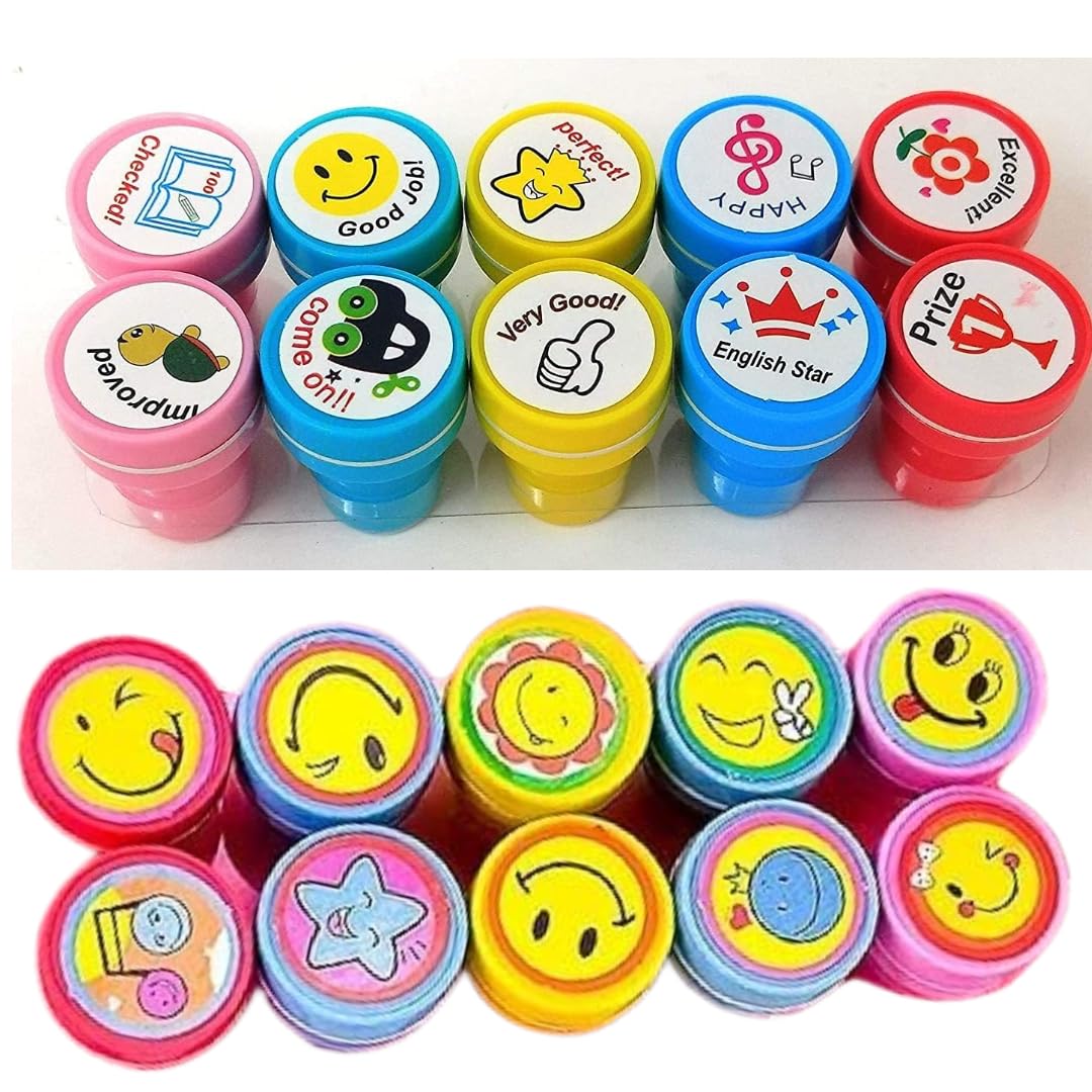 Shubhkraft Stamp Art for Kids Smile Reward Students Scrapbook Art Craft ...
