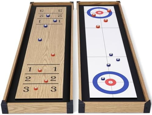 Shuffleboard and Curling 2 in Board Games, Portable Two Sided Tabletop ...