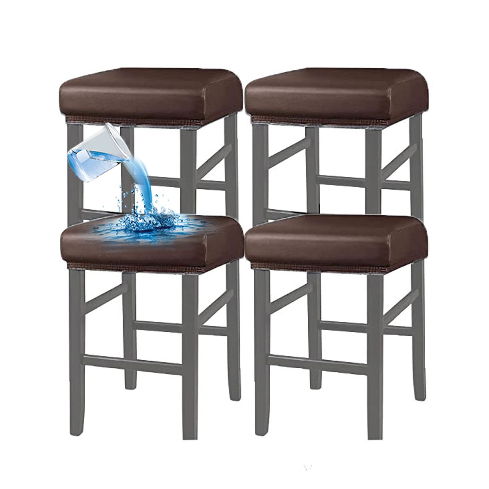 Shukii Stool Covers Rectangle Stretch Rectangle Bar Stool Covers ...
