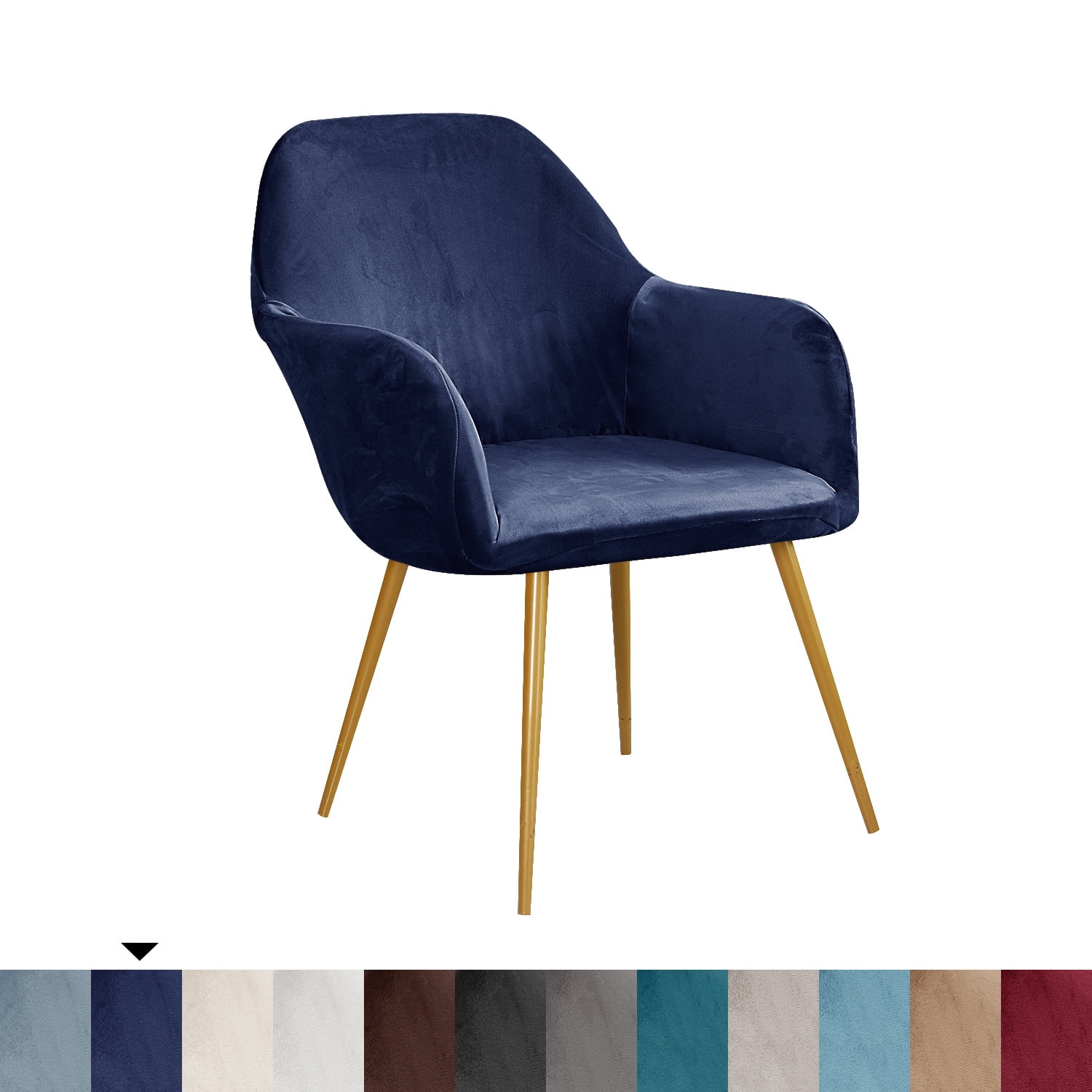 Shukii Velvet Dining Chair Covers Set of 2 Tibetan Blue Chair ...