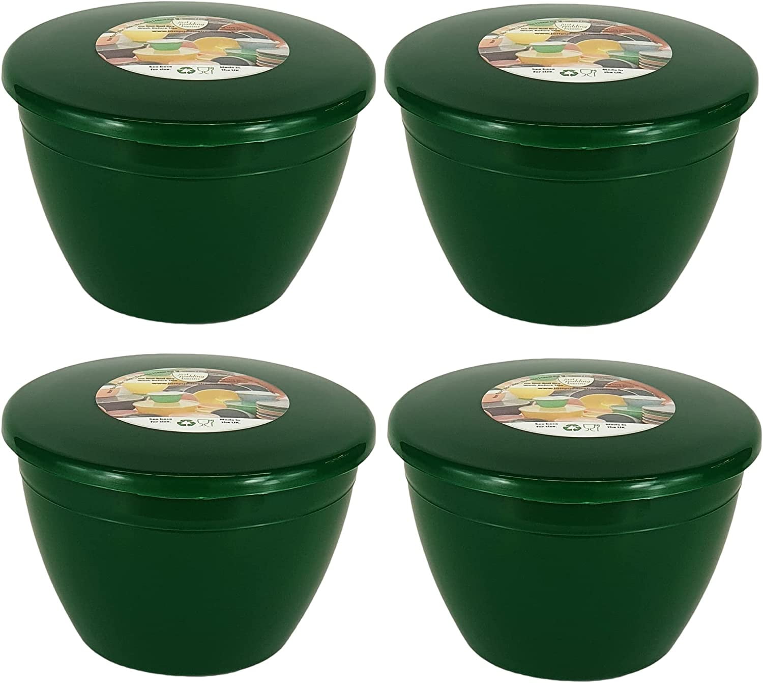 Shukong 1 Pint Plastic Pudding B and Lid 20 fl oz British Racing Green ...