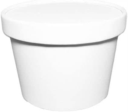 Shukong [100 Count] 12 oz Disposable White Paper Soup Containers with ...