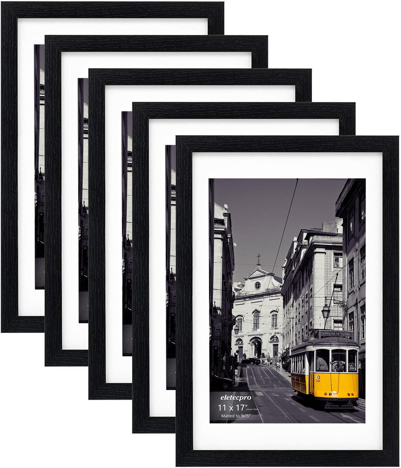 Shukong 11x17 Picture Frames Set of 5, Gallery wall frame Display 9x15 ...