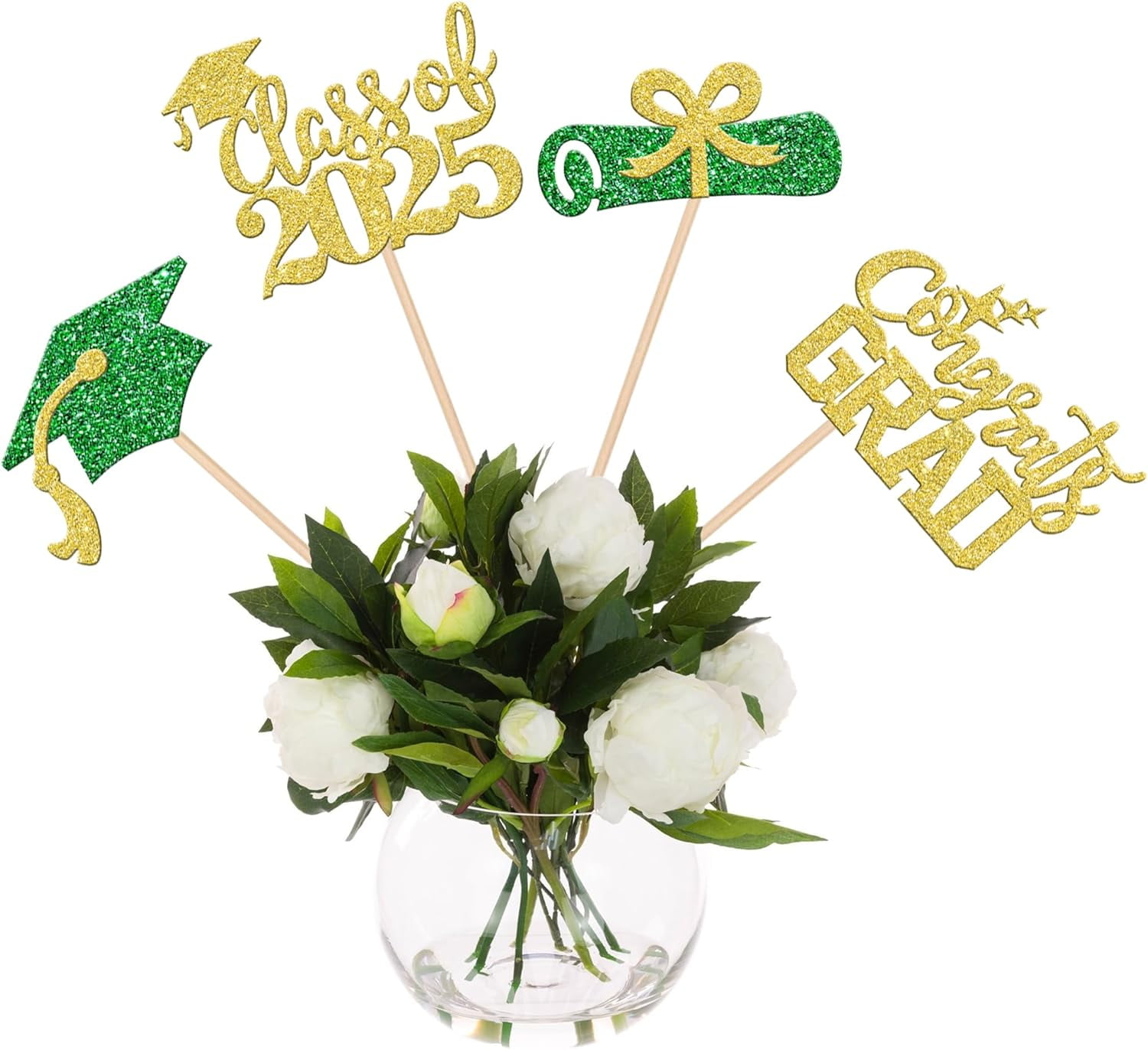 Shukong 12 PCS 2025 Graduation Centerpiece Sticks Assembled Class of ...