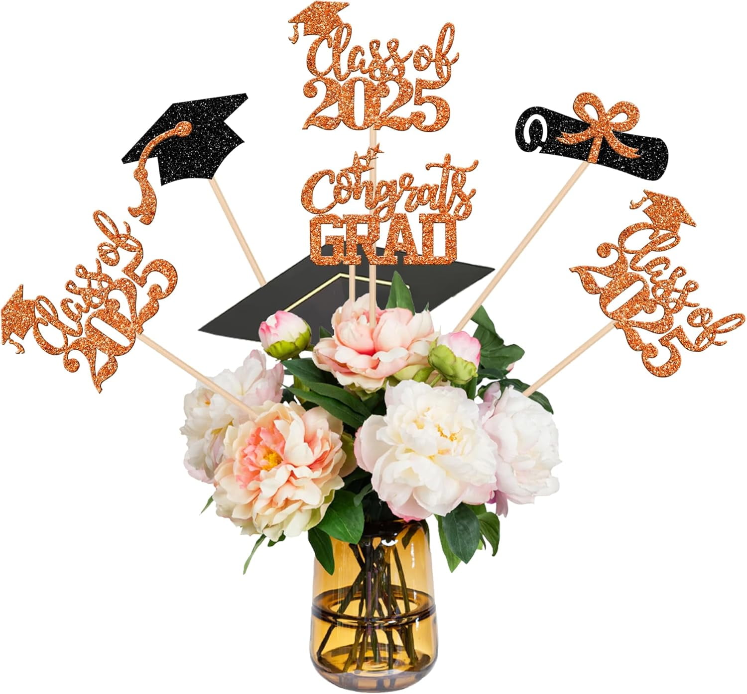 Shukong 12 PCS 2025 Graduation Centerpiece Sticks Assembled Class of ...