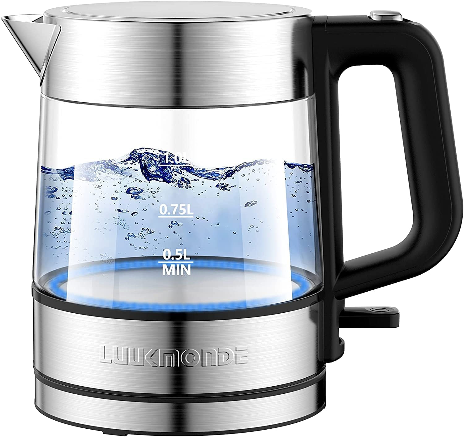 Shukong 1500W Electric Kettle, 1 Liter Glass Tea Kettle Light Weight ...
