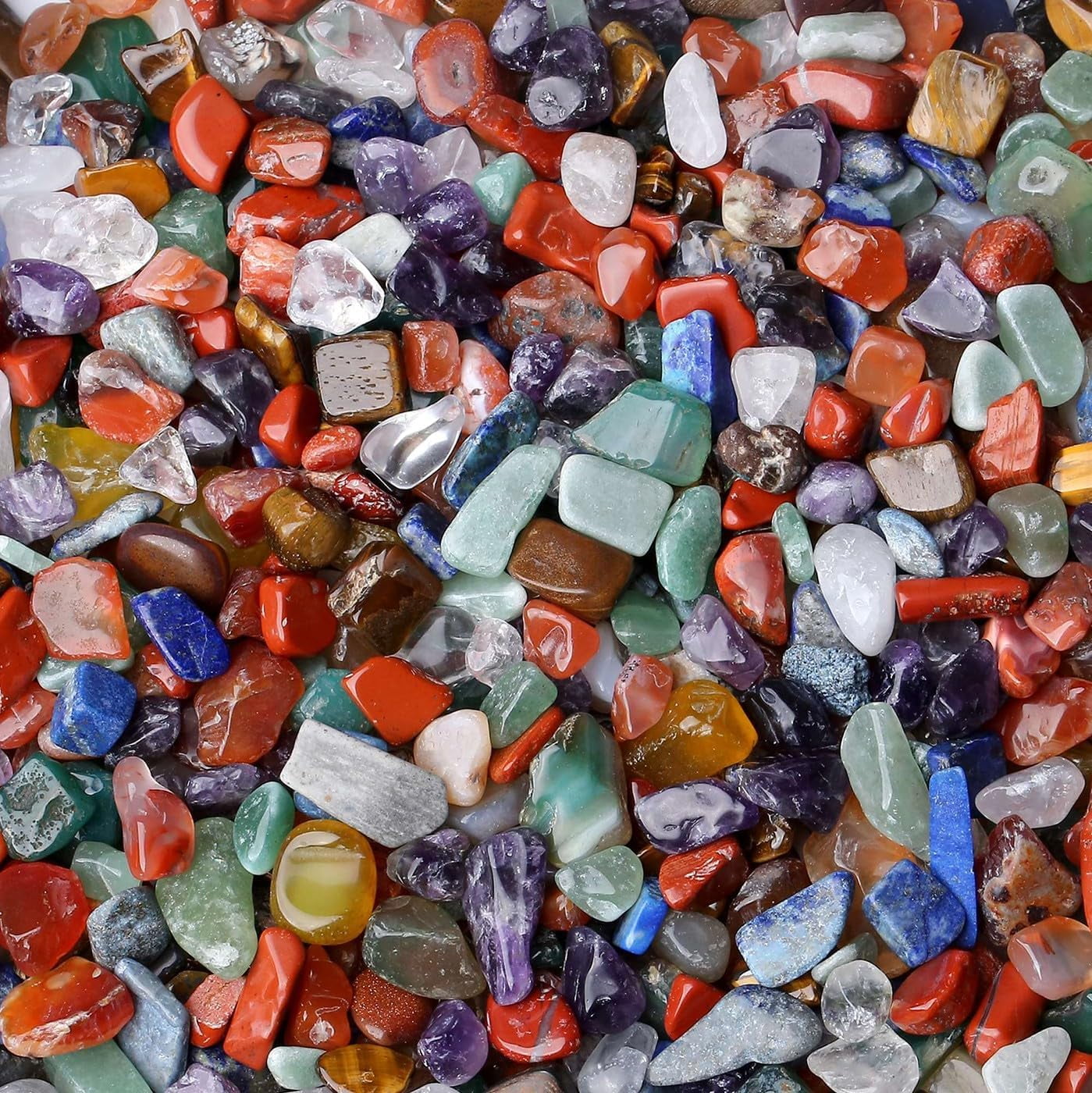 Shukong 1lb Fluorite Crystal Aquarium Gravel Polished Tumbled Stones ...