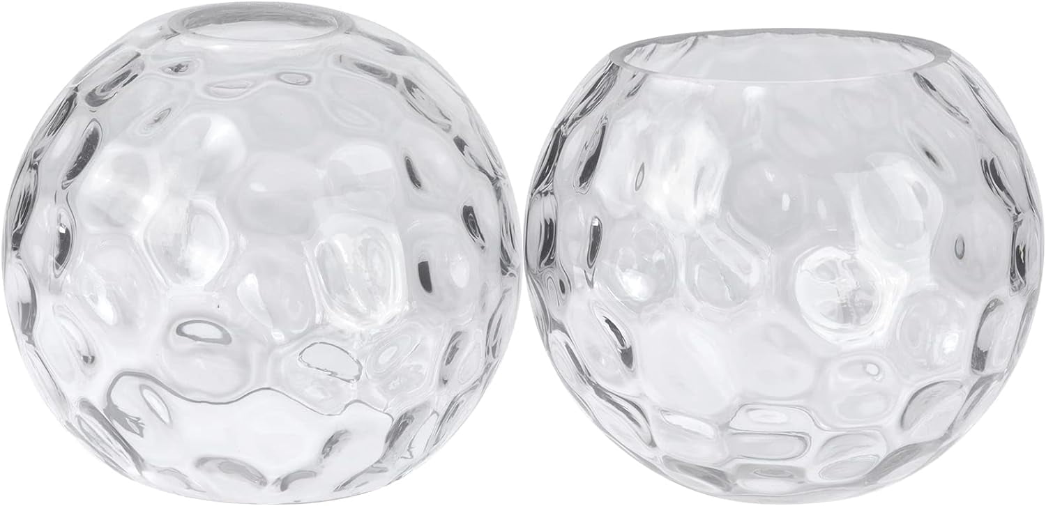 Shukong 2 Pack White Linen Glass Globe Shade Replacement Globe & Cover ...