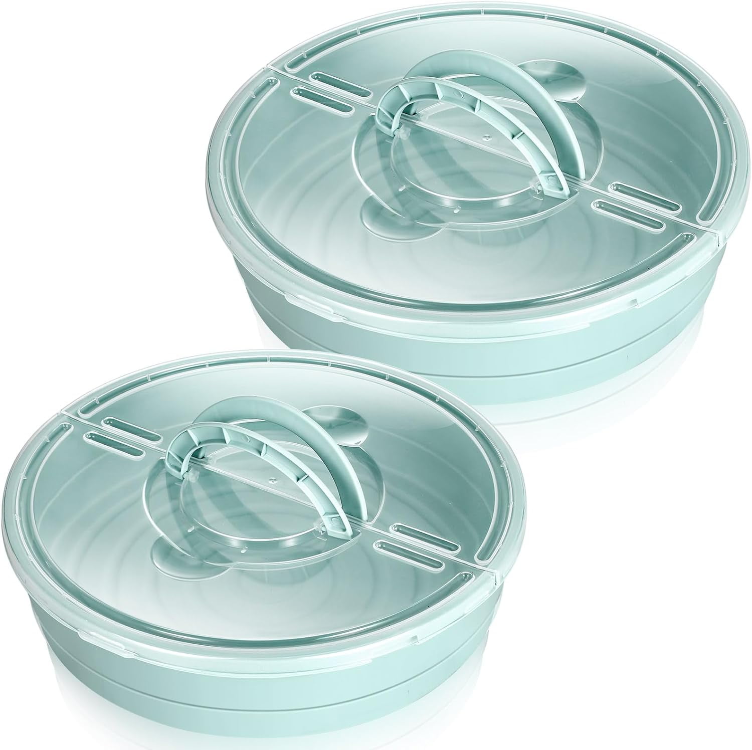 Shukong 2 Pcs 12'' Pie Containers with Lids and Handle Plastic Pie ...