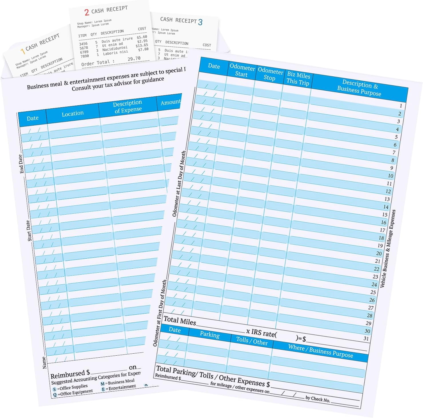 Shukong 25 Pack 9.5"x6.5" Receipts Organizers & Expense Envelopes For ...